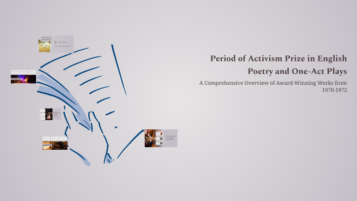 Period of Activism Prize in English Poetry and One-Act Plays by Amira ...