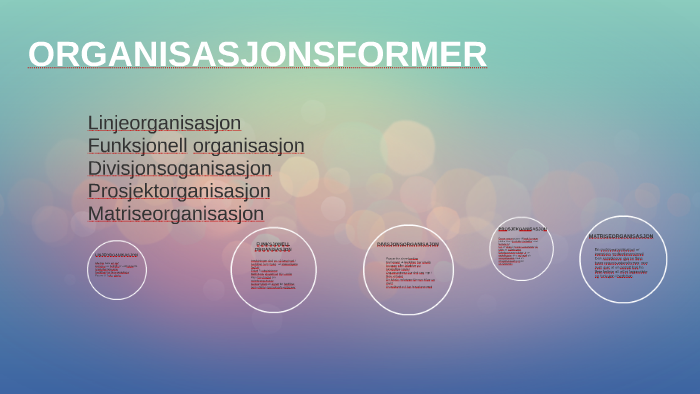 ORGANISASJONSFORMER by Elev Markedsføring on Prezi