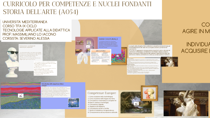 CURRICOLO PER COMPETENZE E NUCLEI FONDANTI STORIA DELL'ARTE (A054 ...