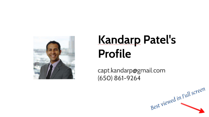 Kandarp Patel's resume by kandarp patel on Prezi