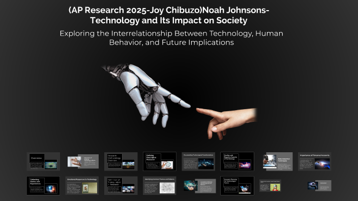 Technology and how it affects humans and the world around us by Noah ...