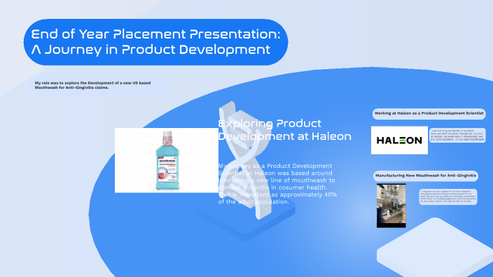 End of Year Placement Presentation: A Journey in Product Development by ...