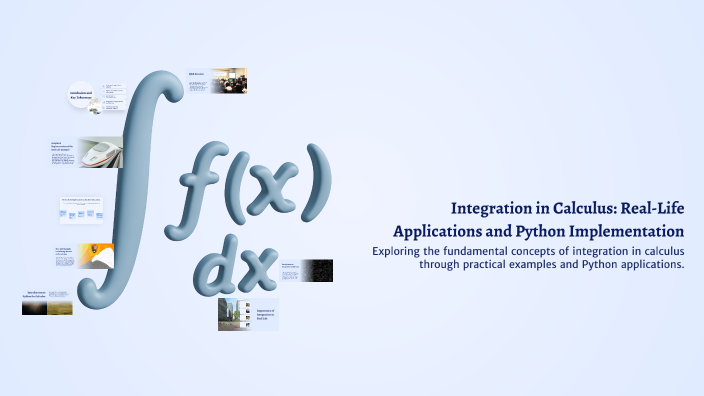Integration in Calculus: Real-Life Applications and Python ...
