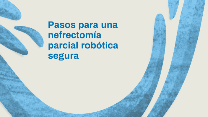 Pasos para una nefrectomía parcial robótica segura by José María Tapia ...