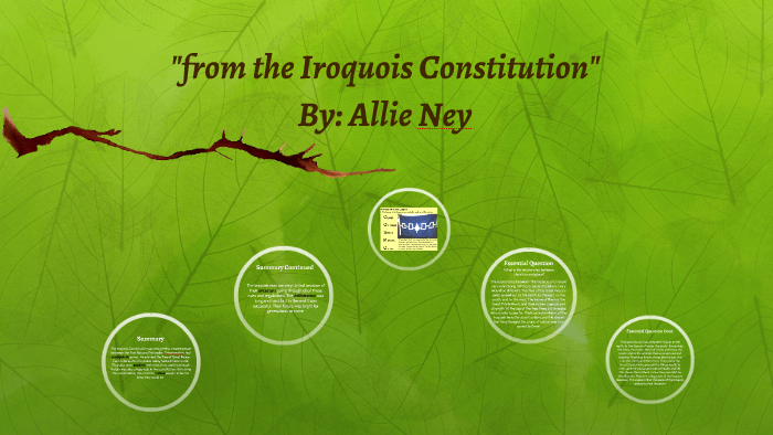 from the Iroquois Constitution by Allie Ney on Prezi