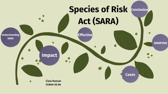 Species of risk SARA by ciara duncan on Prezi