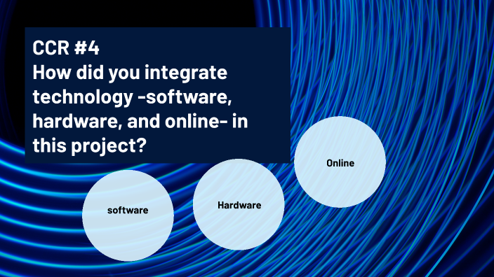 CCR #4 How did you integrate technology -software, hardware, and online ...