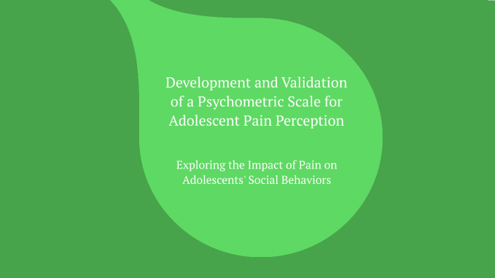 Development and Validation of a Multidimensional Pain Perception Scale ...