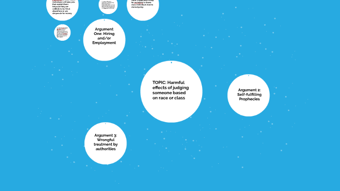 TOPIC: Harmful effects of judging someone based on race or c by david ...