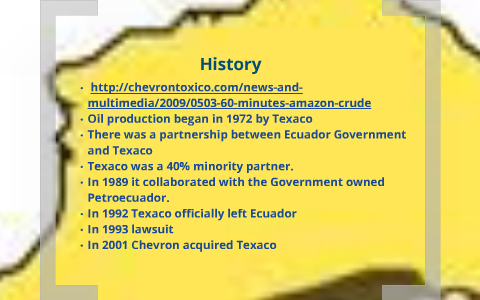 Chevron Vs. Ecuador by Emily Dell on Prezi