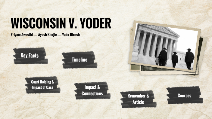 Wisconsin v. Yoder (1972) by Priyam Awasthi on Prezi