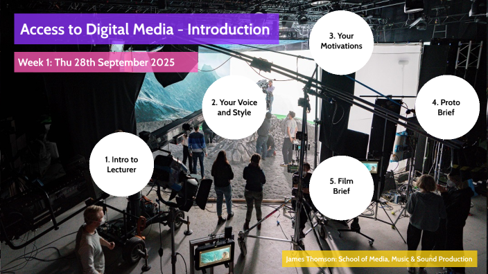 Access to Digital Media - Introduction Presentation by James Thomson on ...