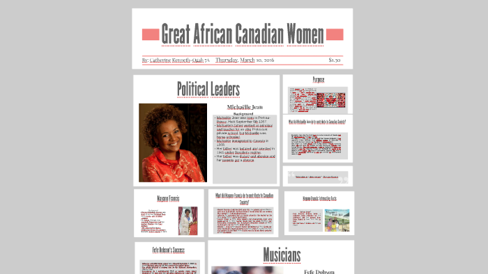 Great African Canadian Women by Catherine K-Ogah on Prezi