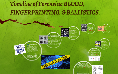 Timeline of Forensics: BLOOD, FINGERPRINTING, BALLISTICS. by Courtney ...