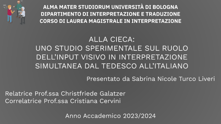 Sperimentazione sull'input visivo nell'interpretazione simultanea by Sabrina Nicole Turco Liveri ...