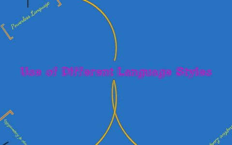 The Use of Different Language Styles by Aaron Cantu