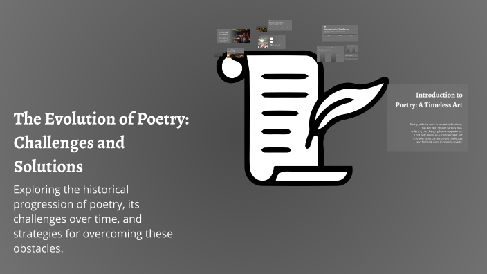 The Evolution of Poetry: Challenges and Solutions by mayanashi gurram ...