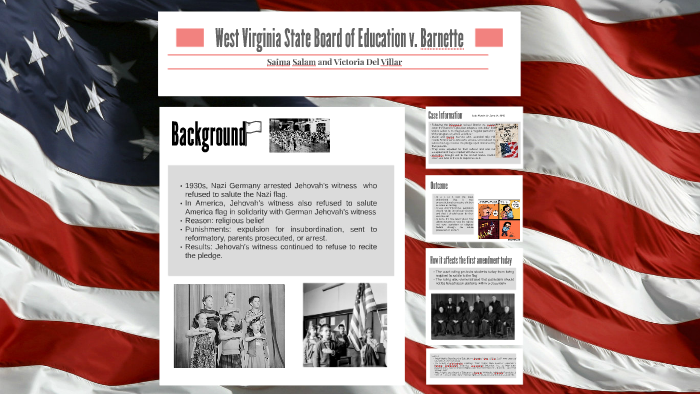 West Virginia State Board of Education v Barnett by Victoria Del Villar ...