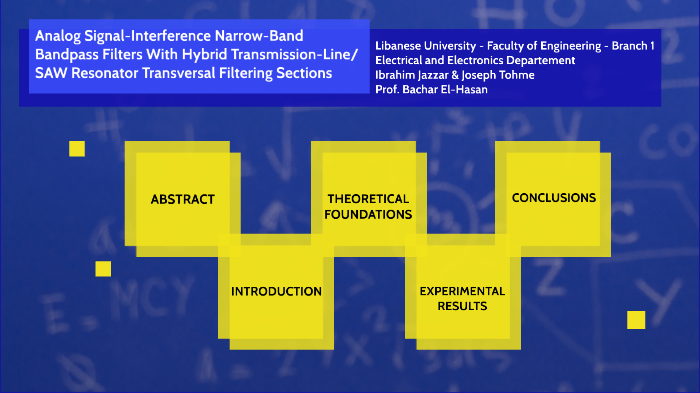 Analog Signal-Interference Narrow-Band Bandpass Filters With Hybrid ...