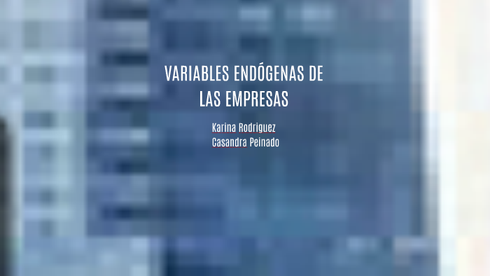 VARIABLES ENDÓGENAS DE LAS EMPRESAS by Julissa Peinado on Prezi