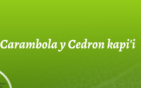 Carambola y Cedron kapi'i by Mauricio Díaz de Bedoya on Prezi