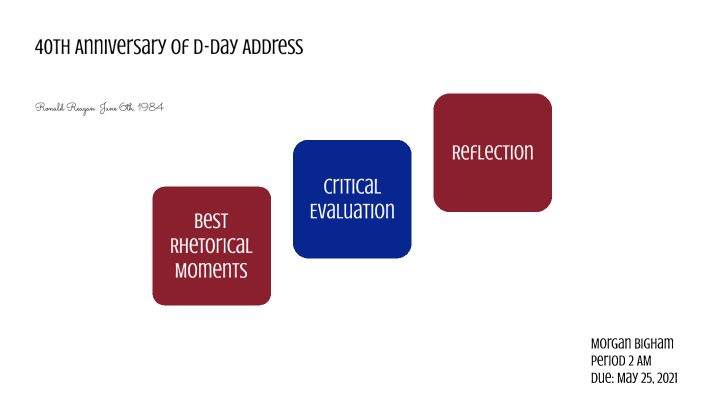 Ronald Reagan: D-Day Speech Analysis by morgan bigham on Prezi
