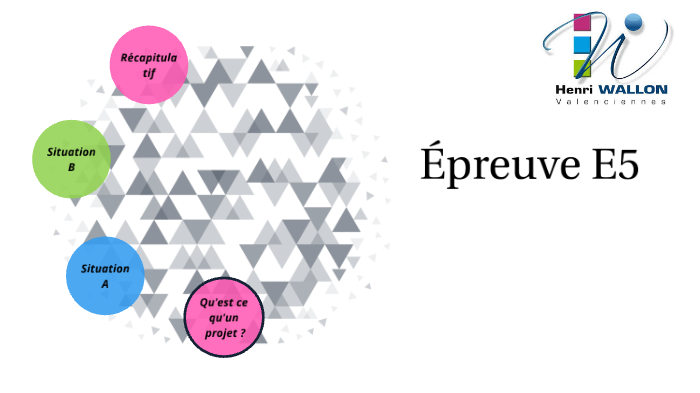 Épreuve E5 Gestion de projet Oral et pratique by Romainric Mineur on Prezi