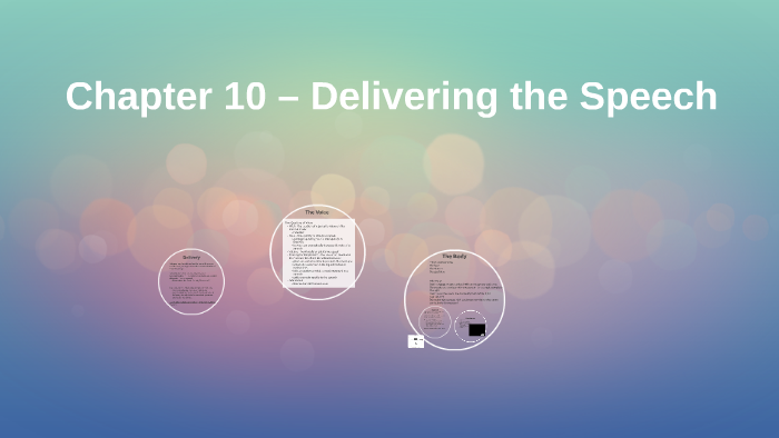 Chapter 10 – Delivering the Speech by Megan Whitten on Prezi