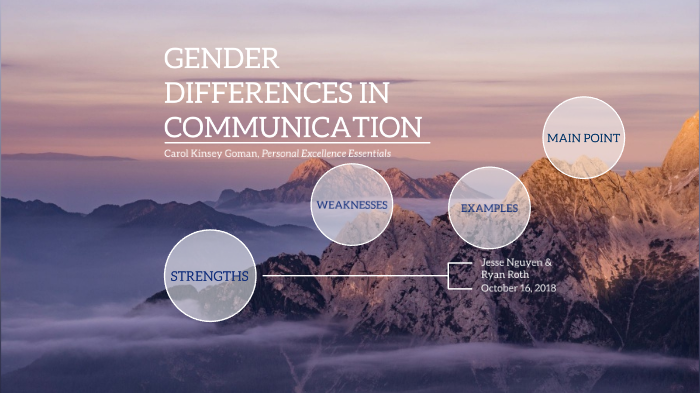 Gender Differences In Communication by Jesse Nguyen on Prezi