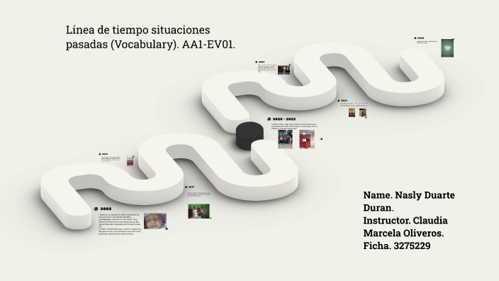 Línea de tiempo situaciones pasadas (Vocabulary). AA1-EV01. by Nasly ...