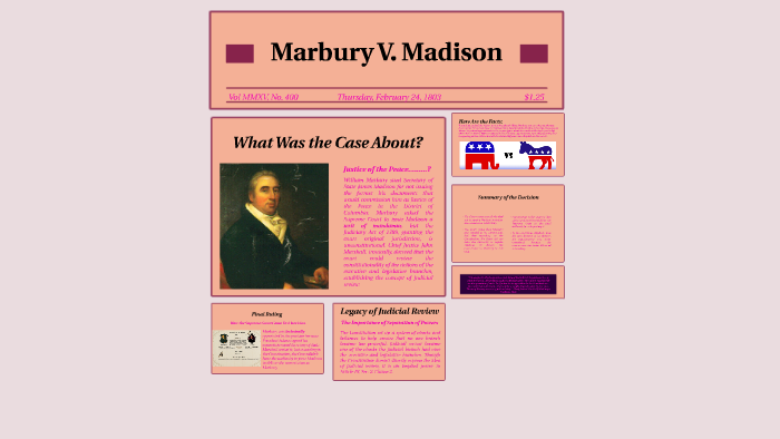 Marbury V. Madison by Morgan Piggee on Prezi