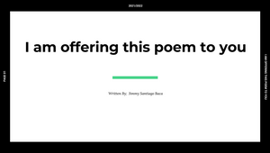 i am offering you this poem by Ada Montano on Prezi Design