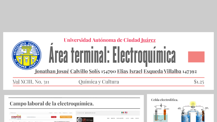Área terminal: Electroquímica by Jonathan Calvillo on Prezi