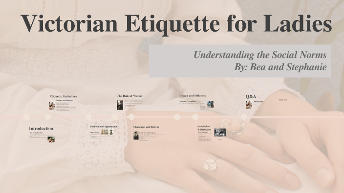 Victorian Etiquette for Ladies by Stephanie Felhofer on Prezi