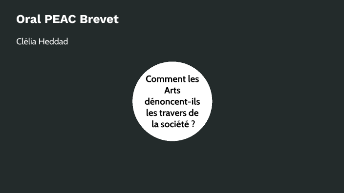 Oral PEAC Brevet by Clélia Heddad on Prezi