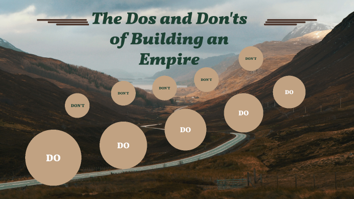 Dos and Don'ts of Building an Empire by Declan Burrows on Prezi