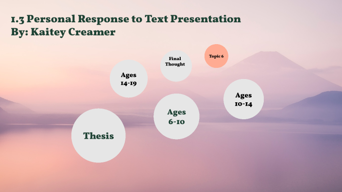 1.3 Personal Response to Text by kaitey creamer on Prezi