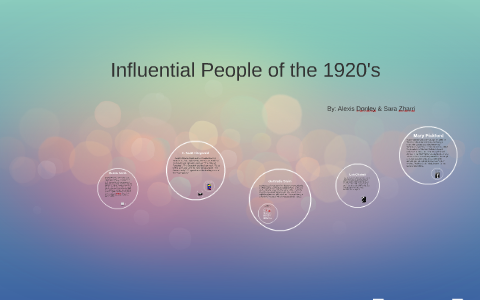 Influential People of the 1920's by alexis donley on Prezi