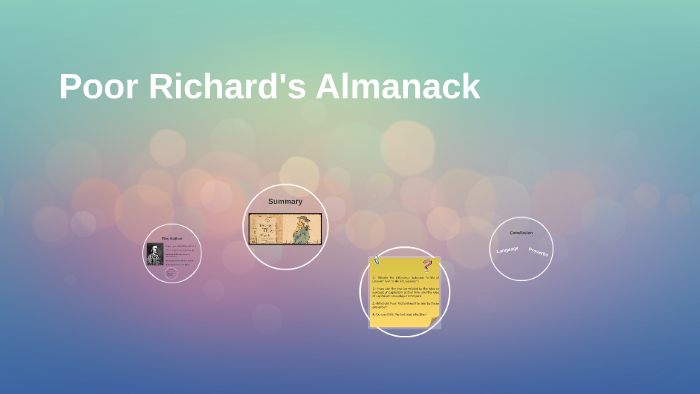 Poor Richard's Almanack by paloma mendez on Prezi