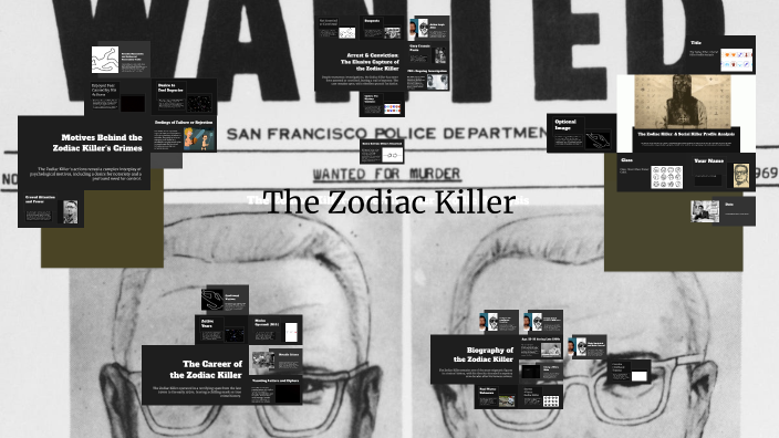 The Zodiac Killer: A Serial Killer Profile Analysis by TaMiyah ...