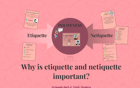 Why is etiquette and netiquette important? by fernanda bock on Prezi