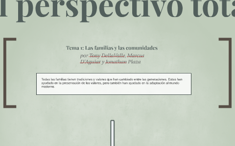 Tema 1: Las familias y las comunidades by Tony DellaValle on Prezi