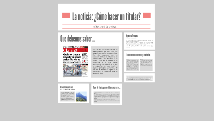 LA NOTICIA: ¿CÓMO HACER UN TITULAR? GR5 by Georgina Molina on Prezi