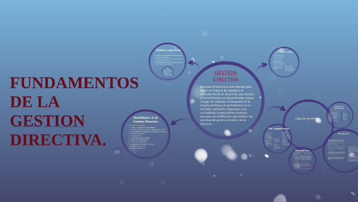 FUNDAMENTOS DE LA GESTION DIRECTIVA by RUBICEL ORTIZ GARCIA on Prezi