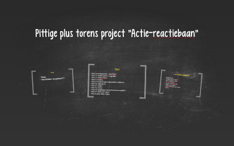 Pittige plus torens project "Actie-reactiebaan" by Jeroen Van der Velde ...