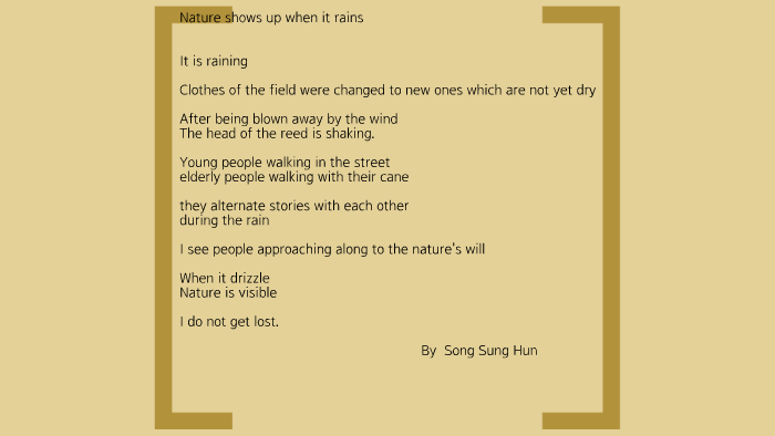 poetry by sung hun song on Prezi