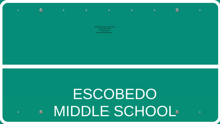 Escobedo MS "Pup Camp" - Schedule Pick-up Day by Kathy Price [Sedway MS ...