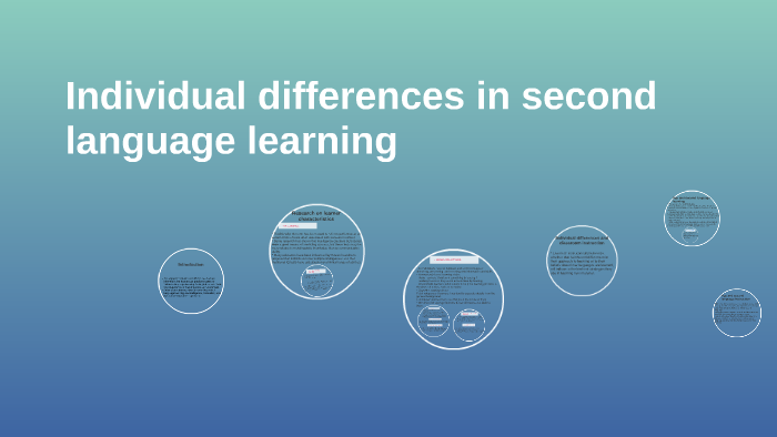 Individual differences in second language learning by juliana gutierrez ...