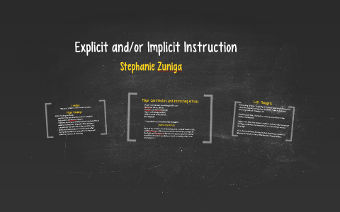 Explicit and/or Implicit Instruction by Stephanie Zuniga on Prezi