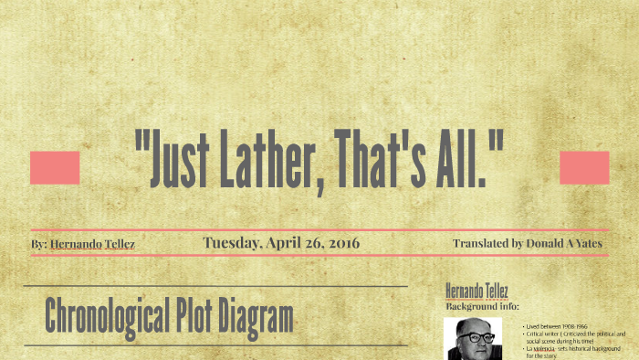 Short Story Analysis Presentation: "Just Lather That's All" by Hernando ...